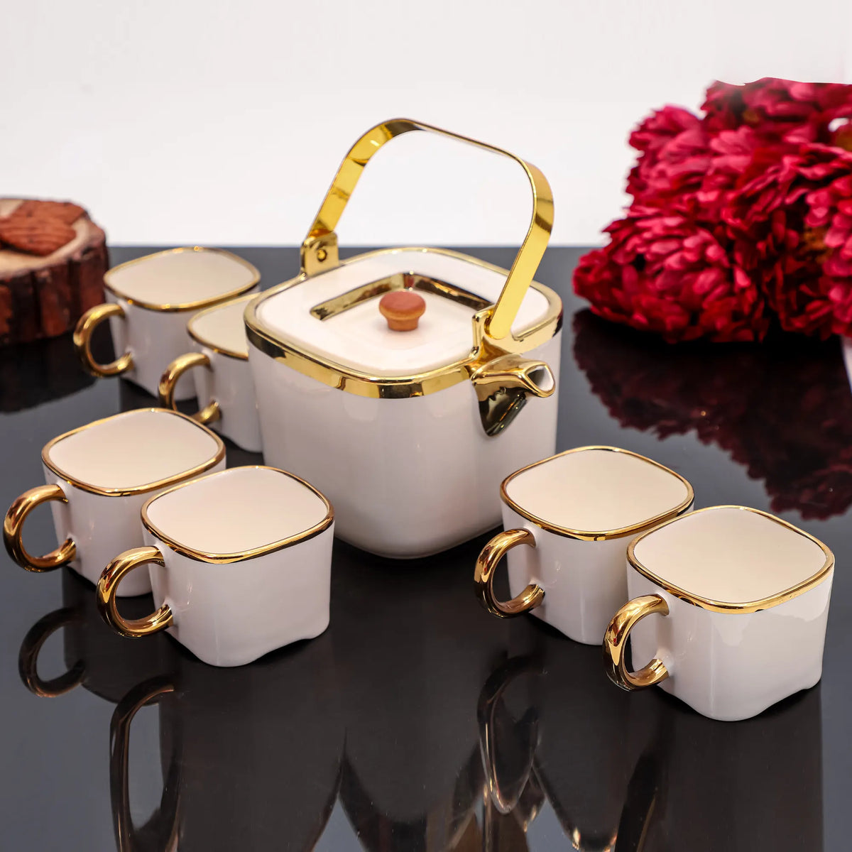GOLDEN GRACE CERAMIC TEA SET – Blluex